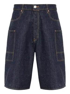 Julius Gas Mask Denim Cargo Shorts In Black - 40% Off | Editorialist